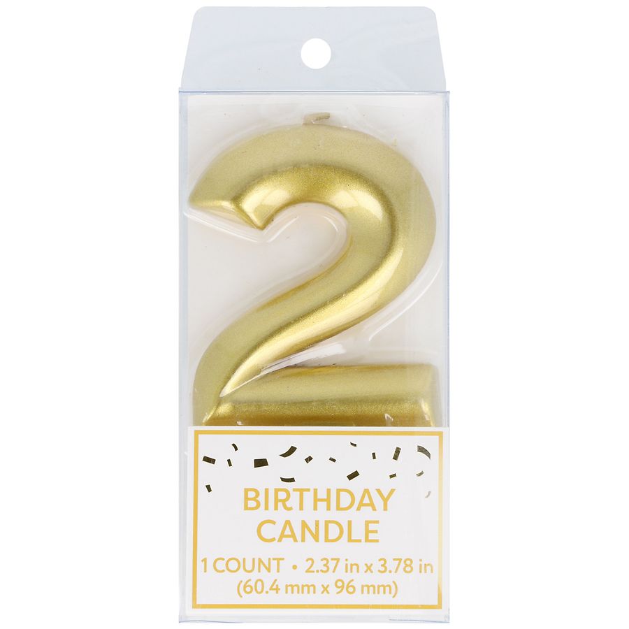 Festive Voice Birthday Candle, Two Gold | Walgreens
