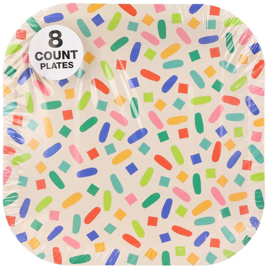 Festive Voice Plates Confetti Small | Walgreens