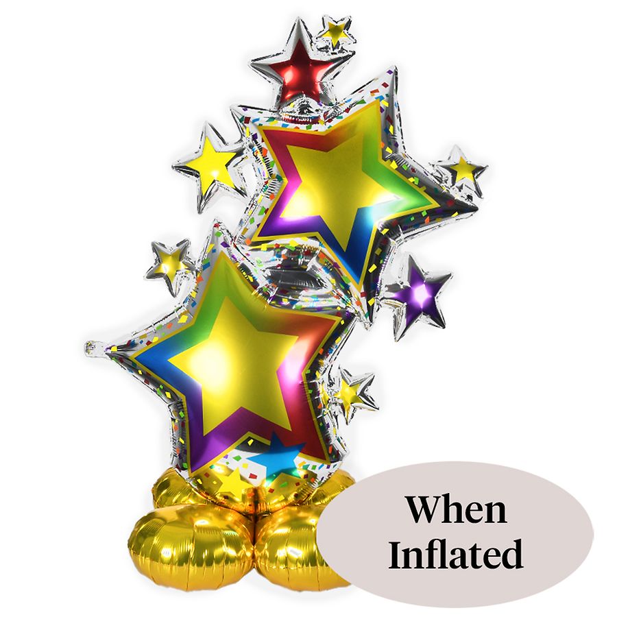 Anagram Air Filled Balloon, Colorful Star Cluster 34 x 59 in | Walgreens