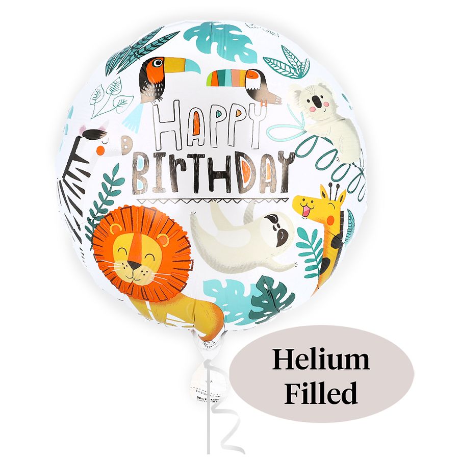 Helium Inflated Foil Balloon Get Wild Birthday 17 x 17 in | Walgreens