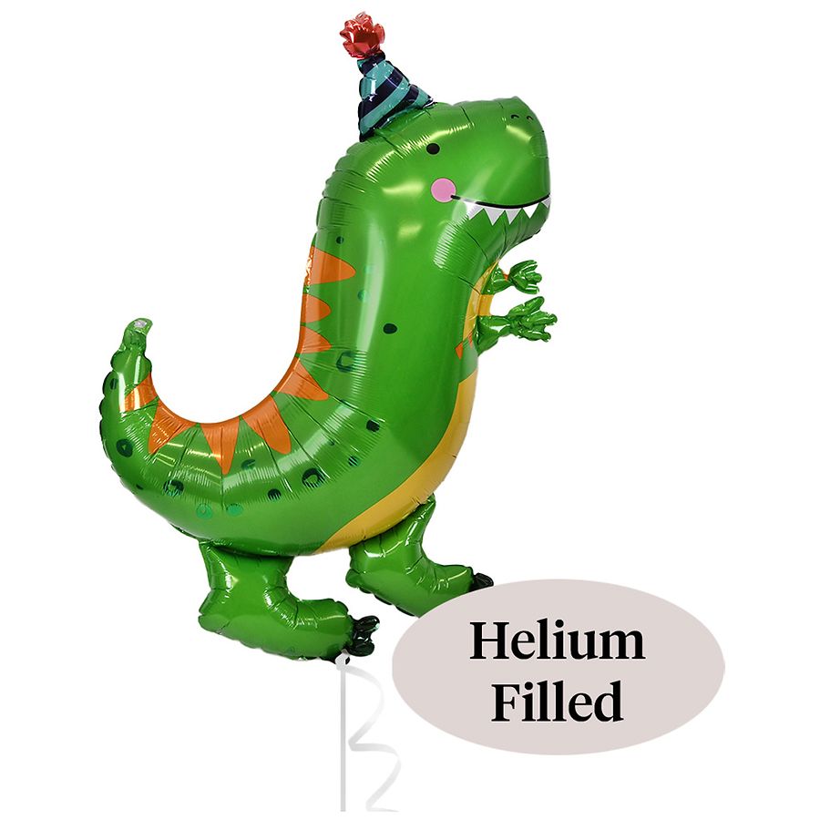 Helium Inflated Foil Balloon Dinomite T-Rex 26 x 34 in | Walgreens