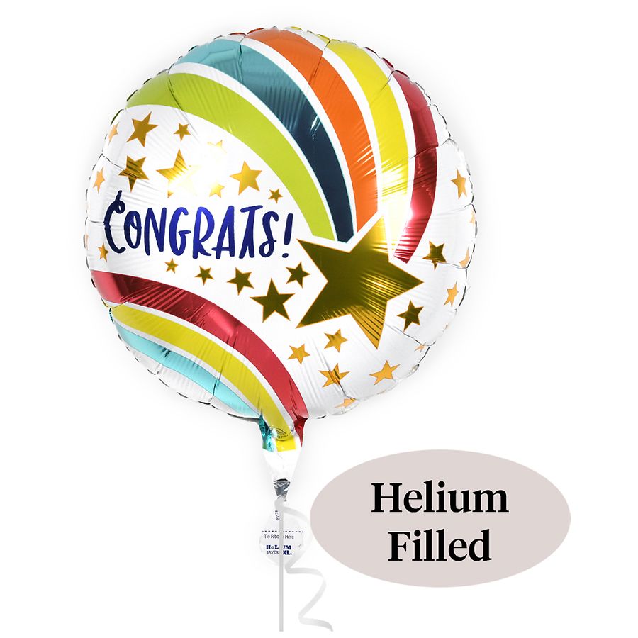 Helium Inflated Foil Balloon Congrats Shooting Star 17 x 17 in | Walgreens