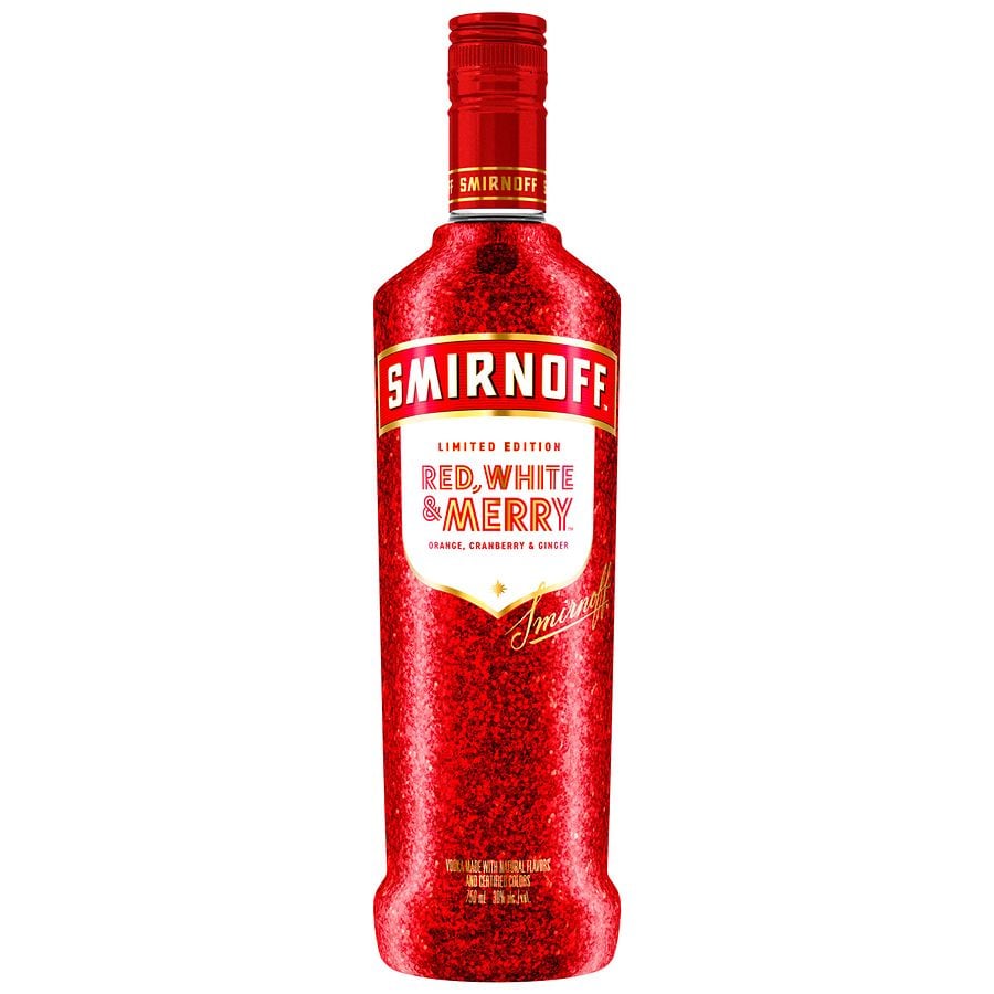 Smirnoff Red, White & Merry Orange, Cranberry & Ginger Holiday Seasonal ...