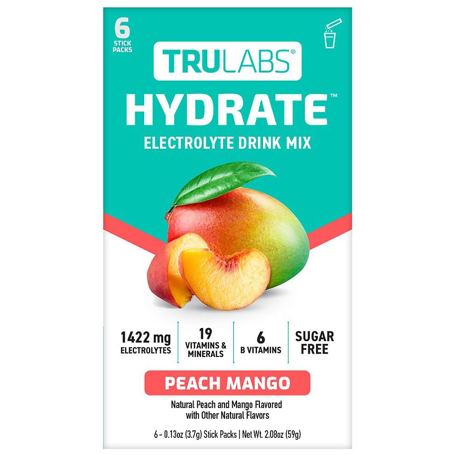 TruLabs Hydrate Electrolyte Drink Mix Peach Mango | Walgreens