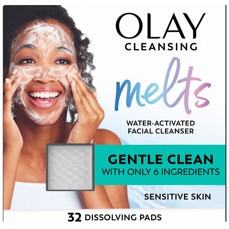 Olay Cleansing Melts Water-Activated Facial Cleanser, Sensitive Skin ...