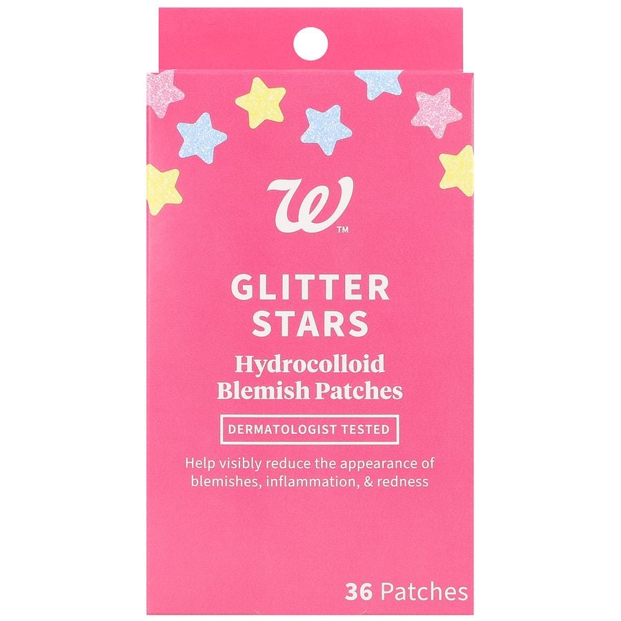 Walgreens Glitter Stars Hydrocolloid Blemish Patches | Walgreens