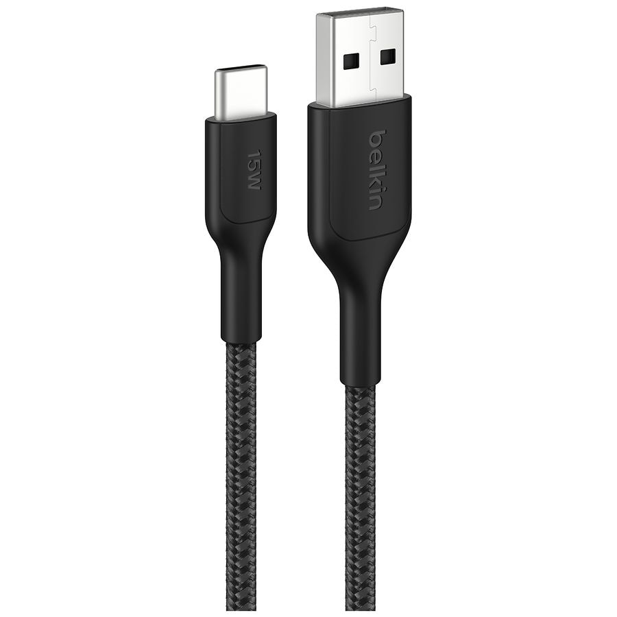 Belkin Braided USB-A to USB-C 3.3ft PCR Cable Black | Walgreens