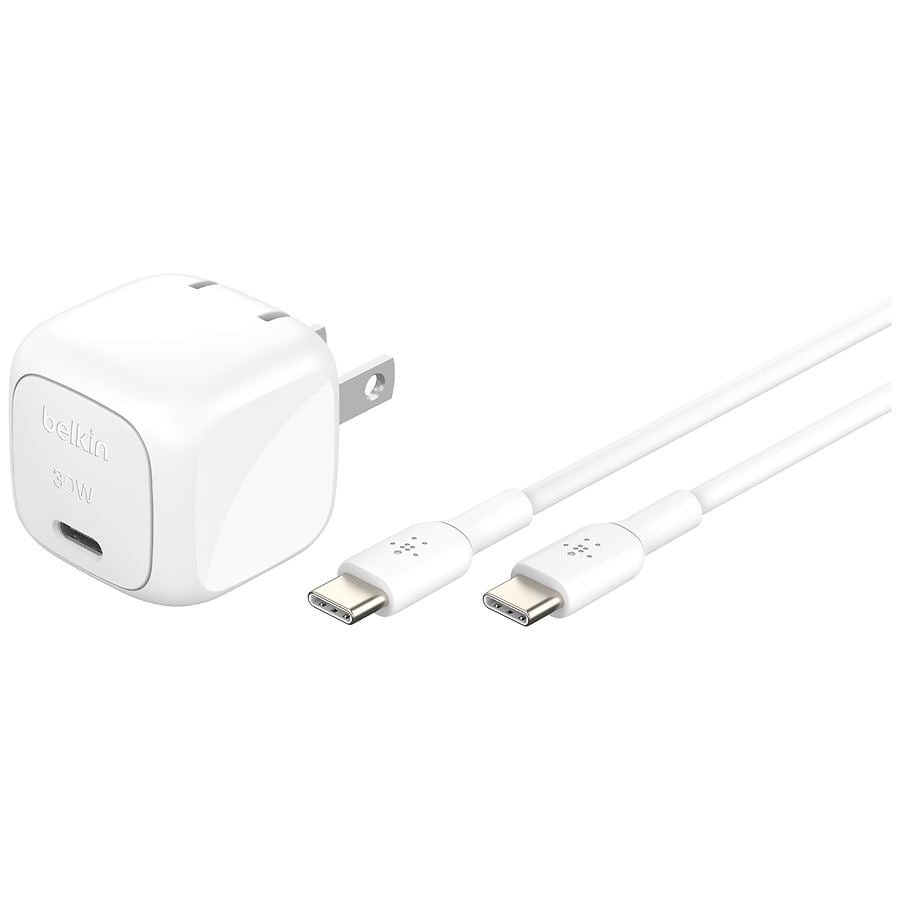 Belkin 30W USB-C Wall Charger With C-C Cable White | Walgreens
