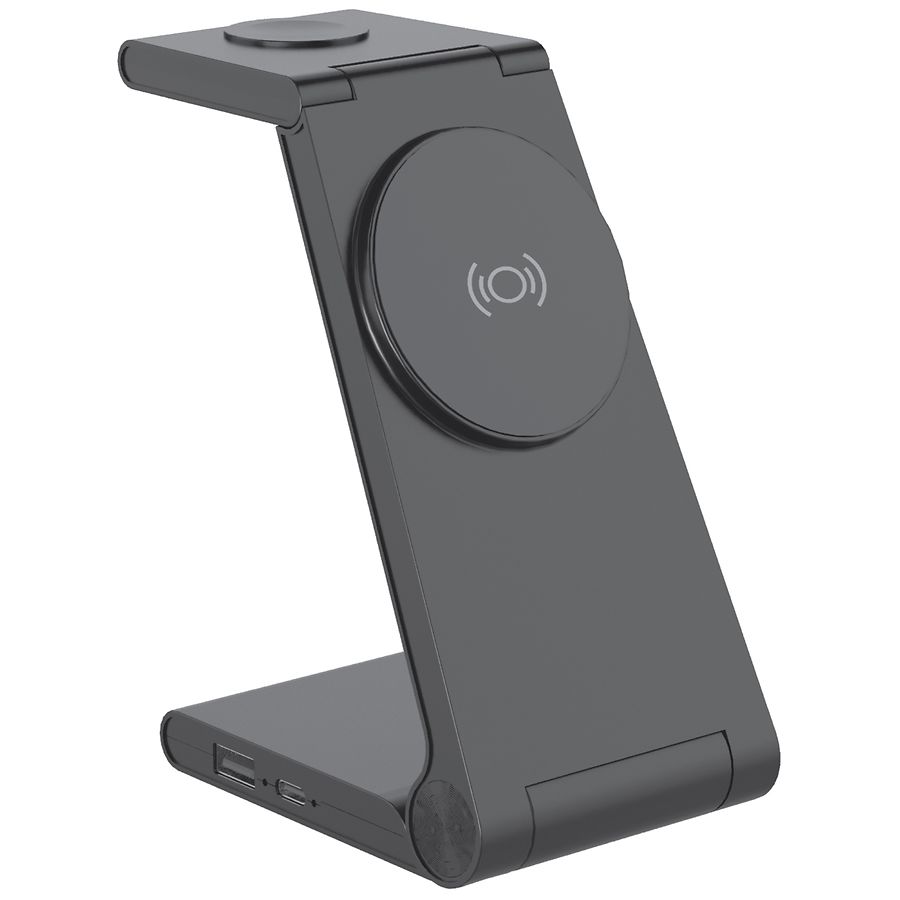 Just Wireless 3-in-1 Magnetic Wireless Charger with 20W Wall Adapter ...