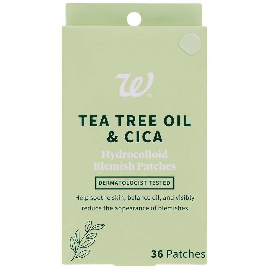 Walgreens Tea Tree Oil & Cica Hydrocolloid Blemish Patches | Walgreens