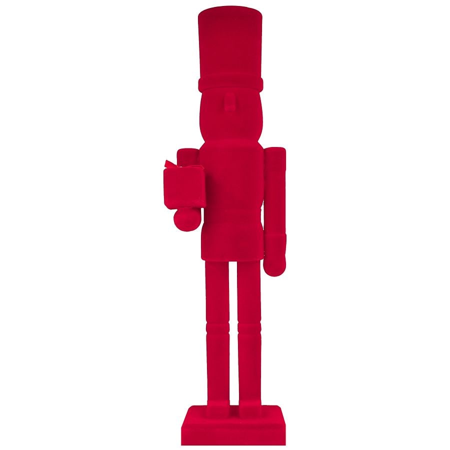Festive Voice Flocked Nutcracker Red | Walgreens
