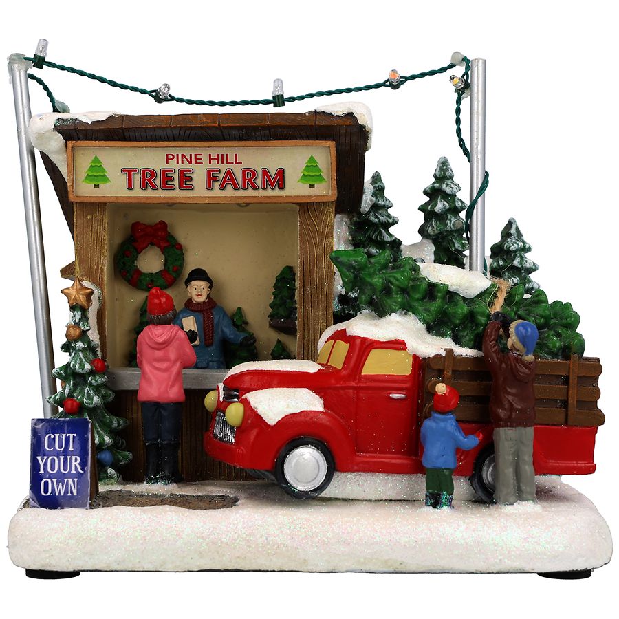 Festive Voice Light Up Tree Farm Scene | Walgreens