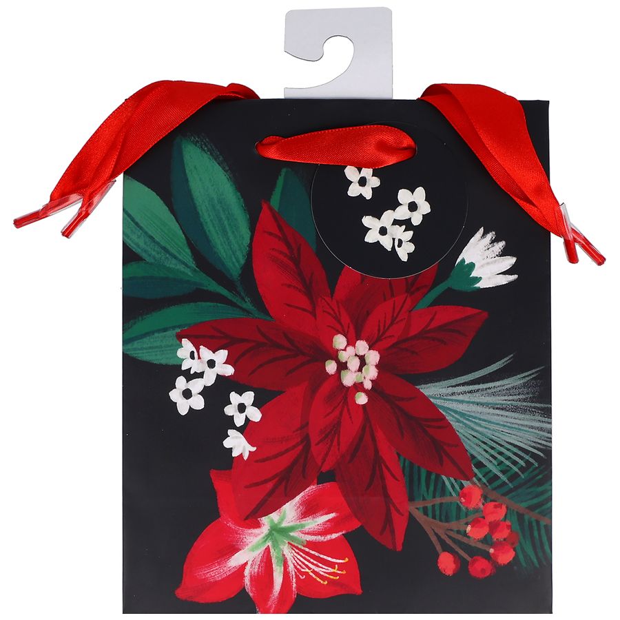 Inspirations from Hallmark Gift Bag Classic, Poinsettia Small | Walgreens