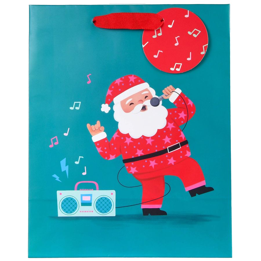 Inspirations from Hallmark Gift Bag, Fun Santa Medium | Walgreens