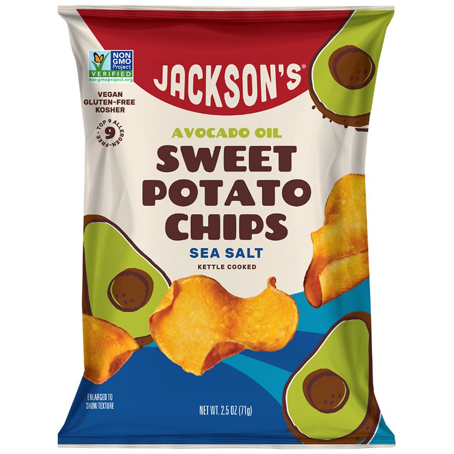 Jackson's Avocado Oil Kettle Cooked Sweet Potato Chips Sea Salt | Walgreens