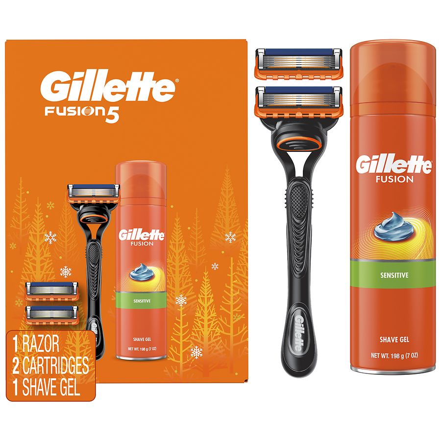 Gillette Fusion5 Shaving Razor Set, Holiday Gifts for Men | Walgreens