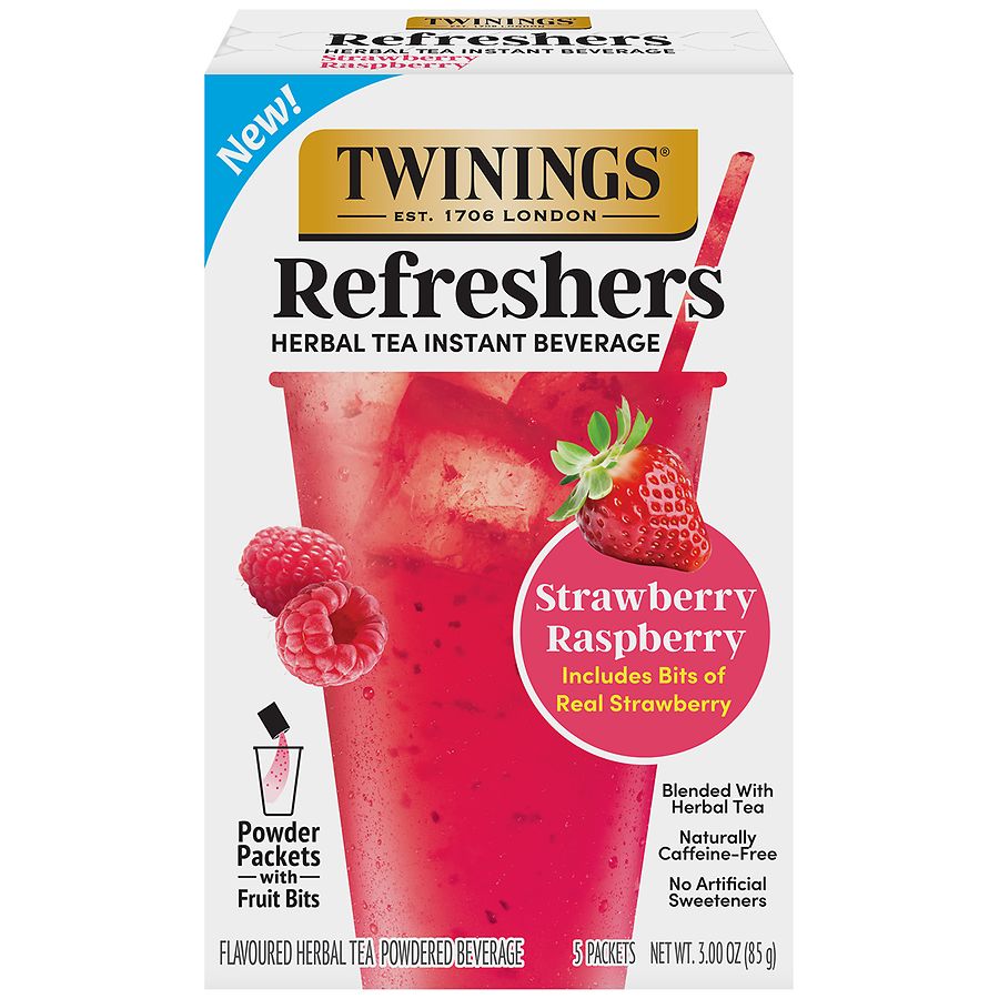 Twinings Refreshers Herbal Tea Instant Beverage Powder Packets ...
