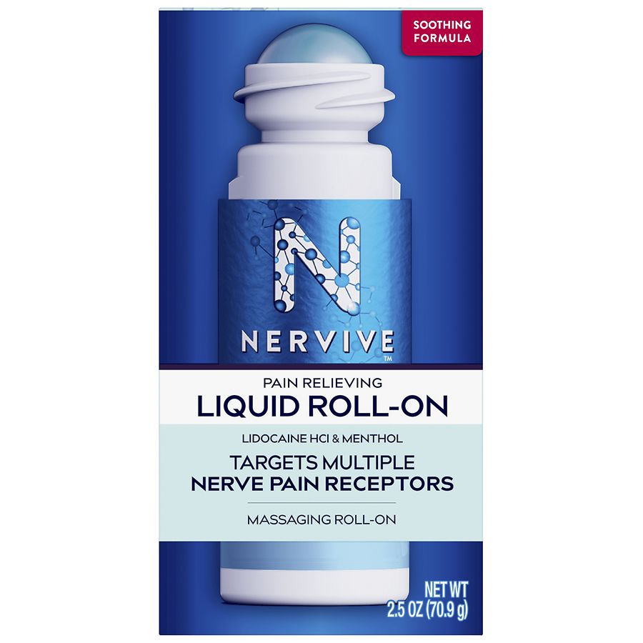 Nervive Nerve Care, Pain Relieving Roll On Liquid, Max Strength No-Mess ...