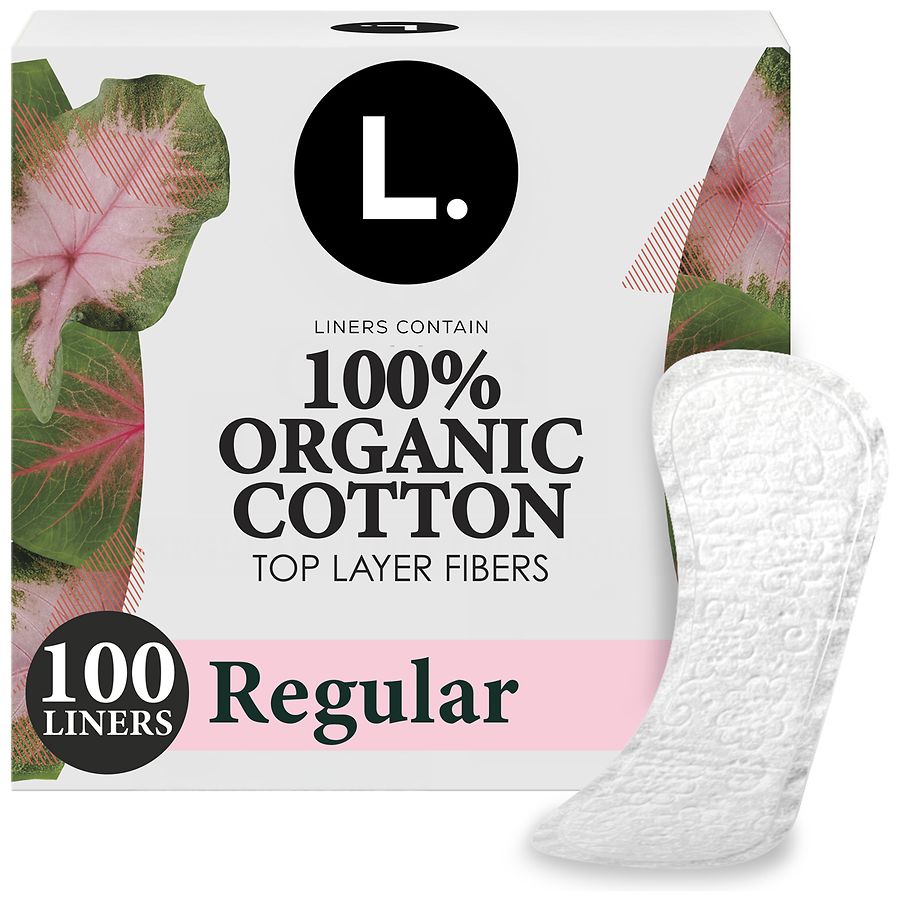 L. Ultra Thin Liners for Women, Organic Cotton Top Layer, Pantiliners ...