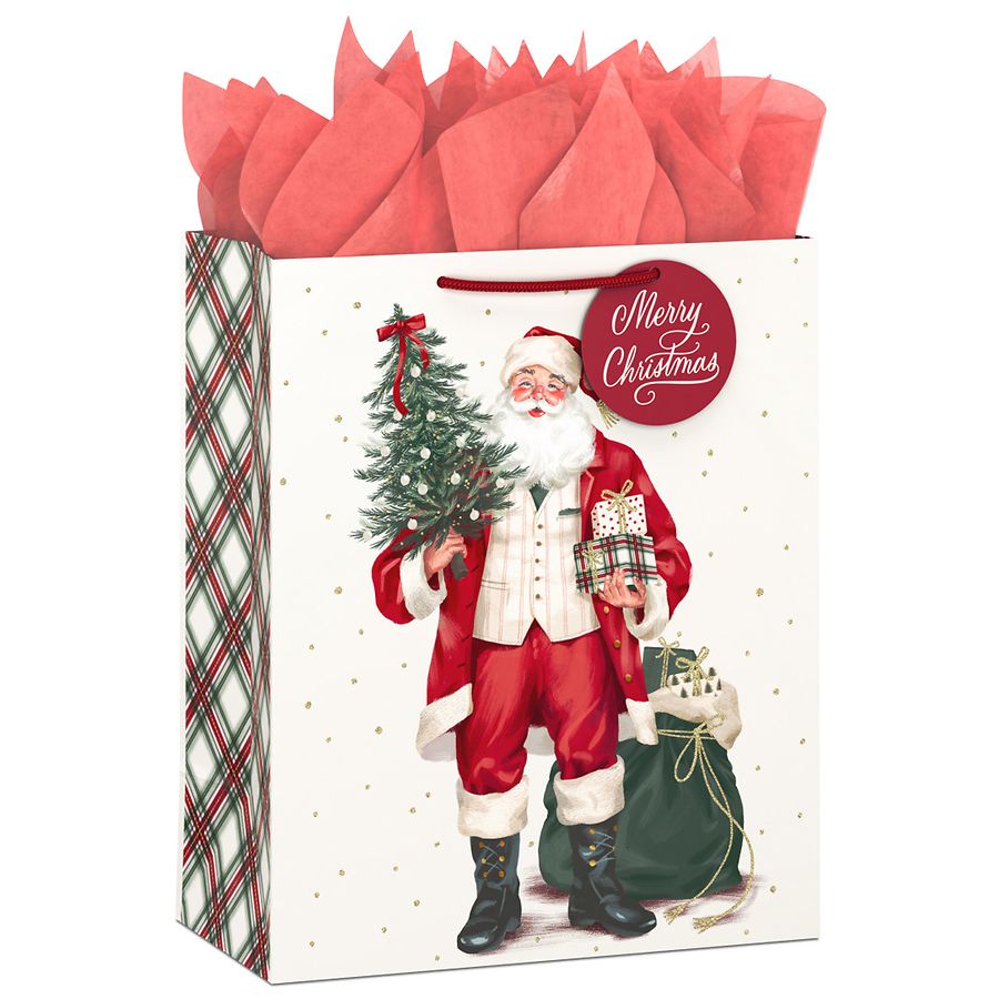 Hallmark Christmas Gift Bag With Tissue Paper (Santa With Gifts ...