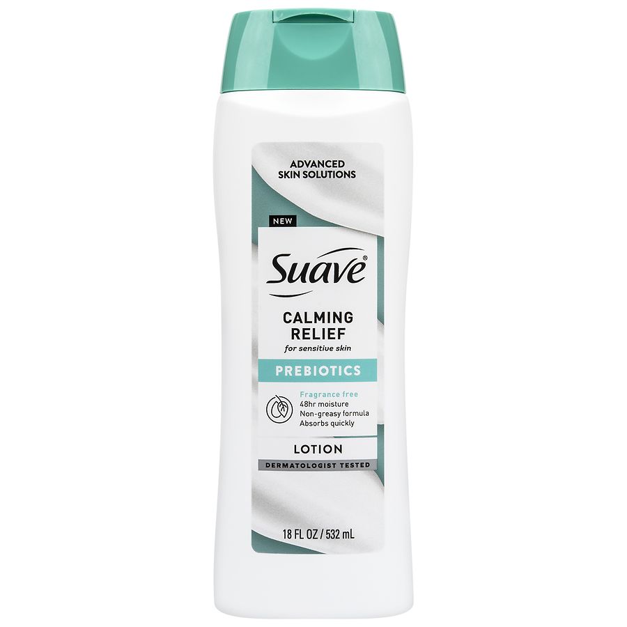 Suave Calming Relief Body Lotion with Prebiotics for Sensitive Skin ...