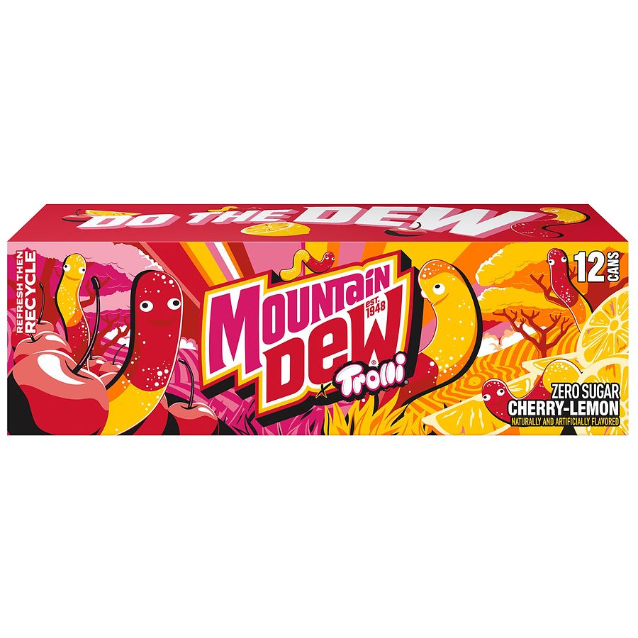 Mountain Dew Zero Sugar Soda Trolli Cherry Lemon | Walgreens