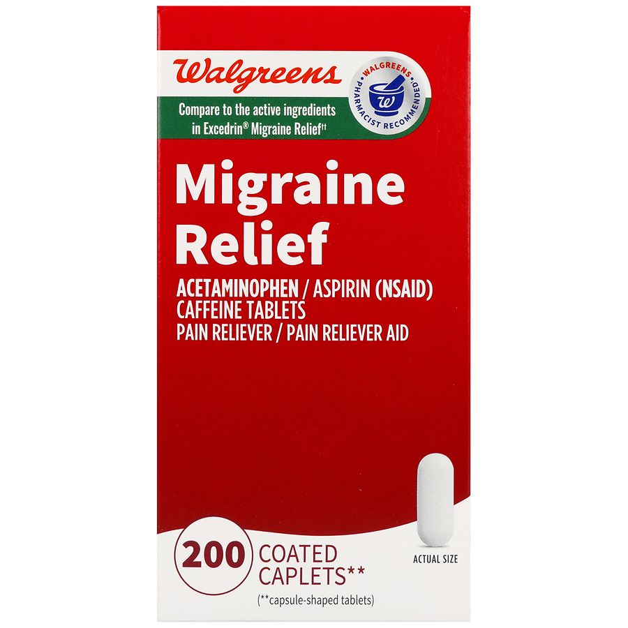 Walgreens Migraine Relief Coated Caplets | Walgreens