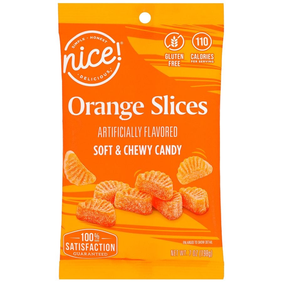 Nice! Orange Slices Soft & Chewy Candy Orange | Walgreens
