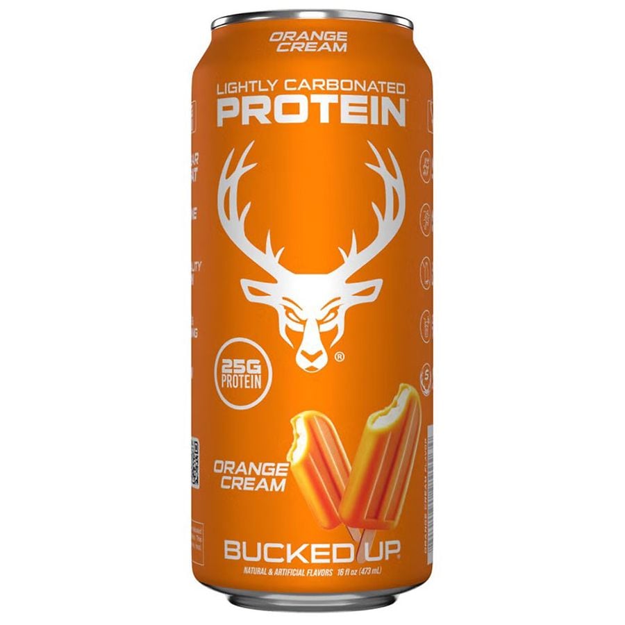 Bucked Up Lightly Carbonated Protein Soda Orange Cream | Walgreens
