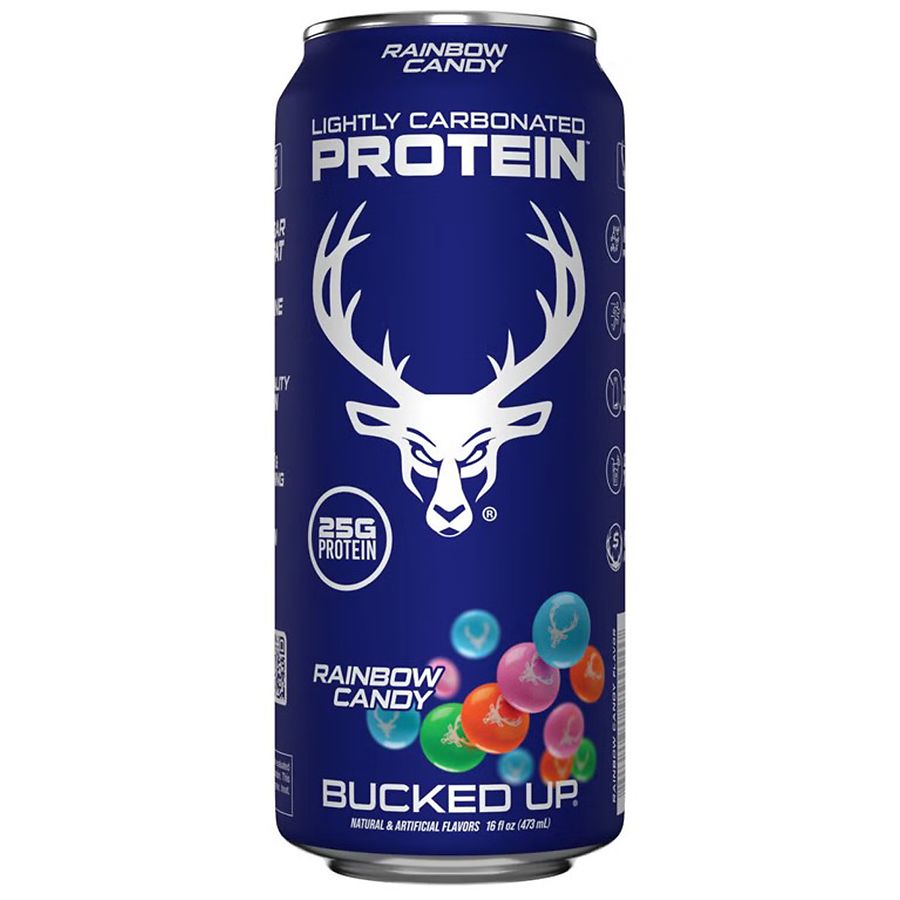 Bucked Up Lightly Carbonated Protein Soda Rainbow Candy | Walgreens