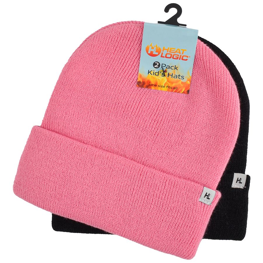 Heat Logic Kid's Knit Hats Pink/Black | Walgreens