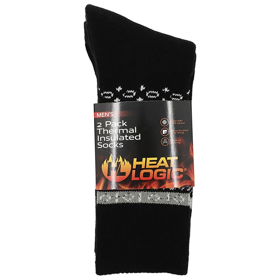 Heat Logic Thermal Insulated Socks Black | Walgreens