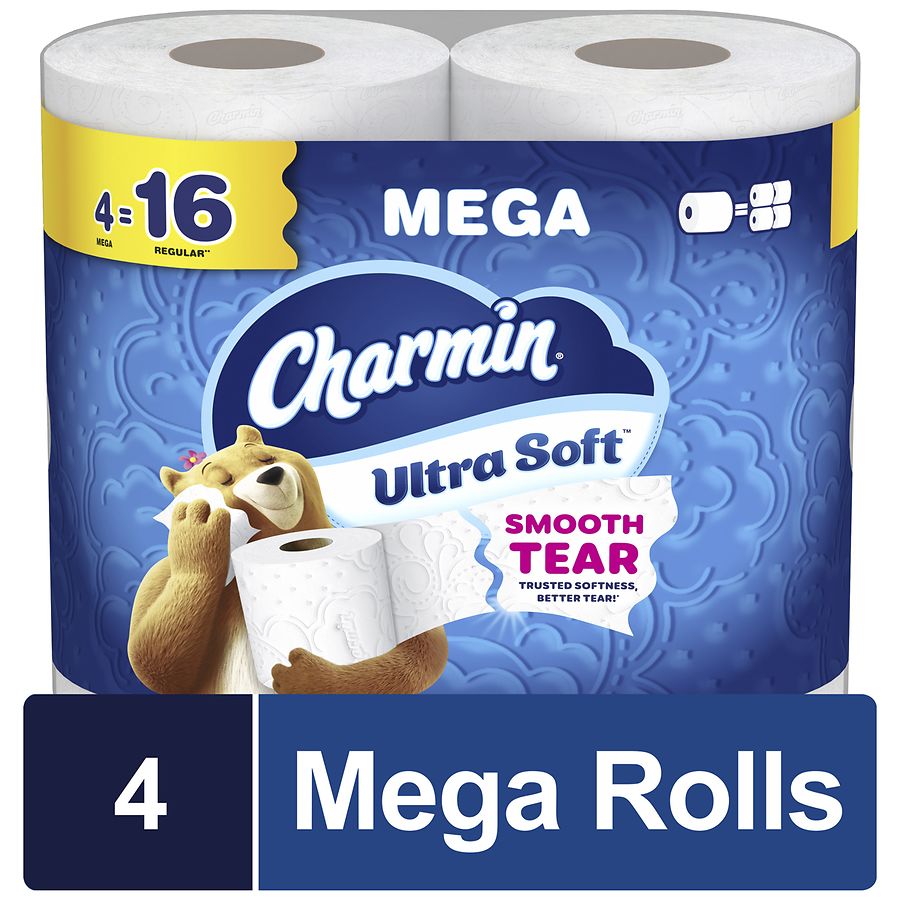 Charmin Ultra Soft Toilet Paper Mega Rolls | Walgreens