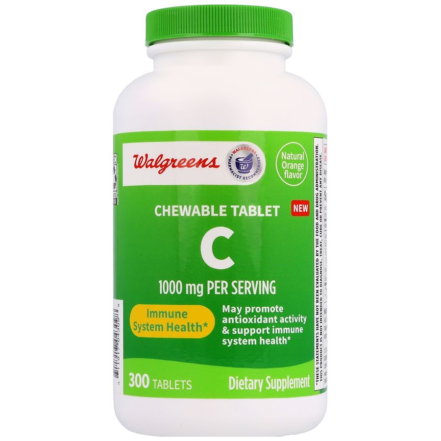 Walgreens C 1000 mg Chewable Tablets Natural Orange | Walgreens