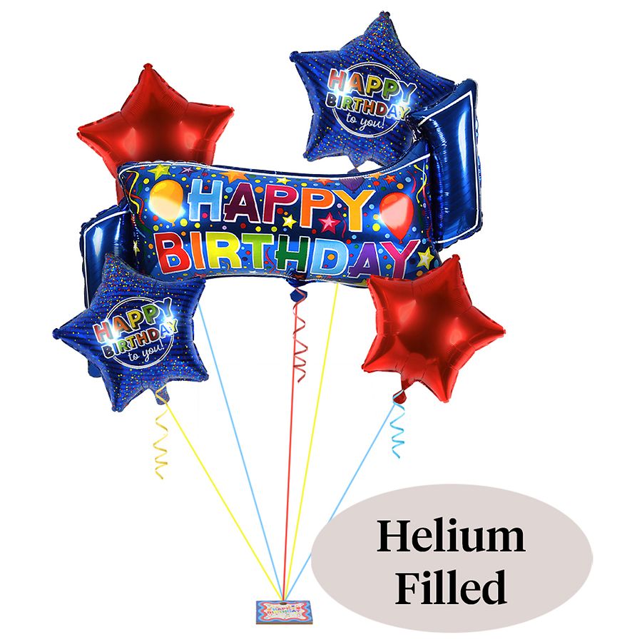 Helium Inflated Foil Balloon Foil Balloon Bouquet | Walgreens
