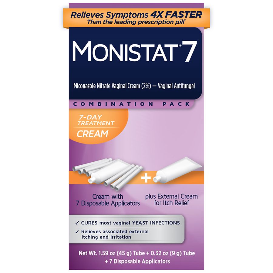 Monistat 7-Day Yeast Infection Treatment, 7 Cream Applications ...