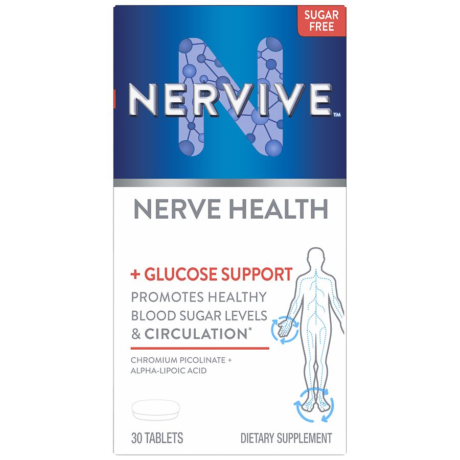 Nervive Nerve Health + Glucose Support Tablets, Alpha Lipoic Acid ...