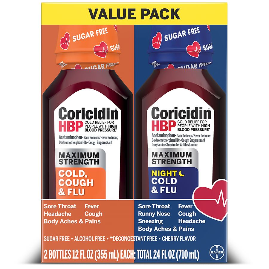 Coricidin HBP Liquid Day/Night Cherry | Walgreens