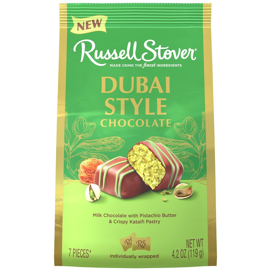 Russell Stover Dubai Style Chocolate Individually Wrapped Bars Gift Bag ...