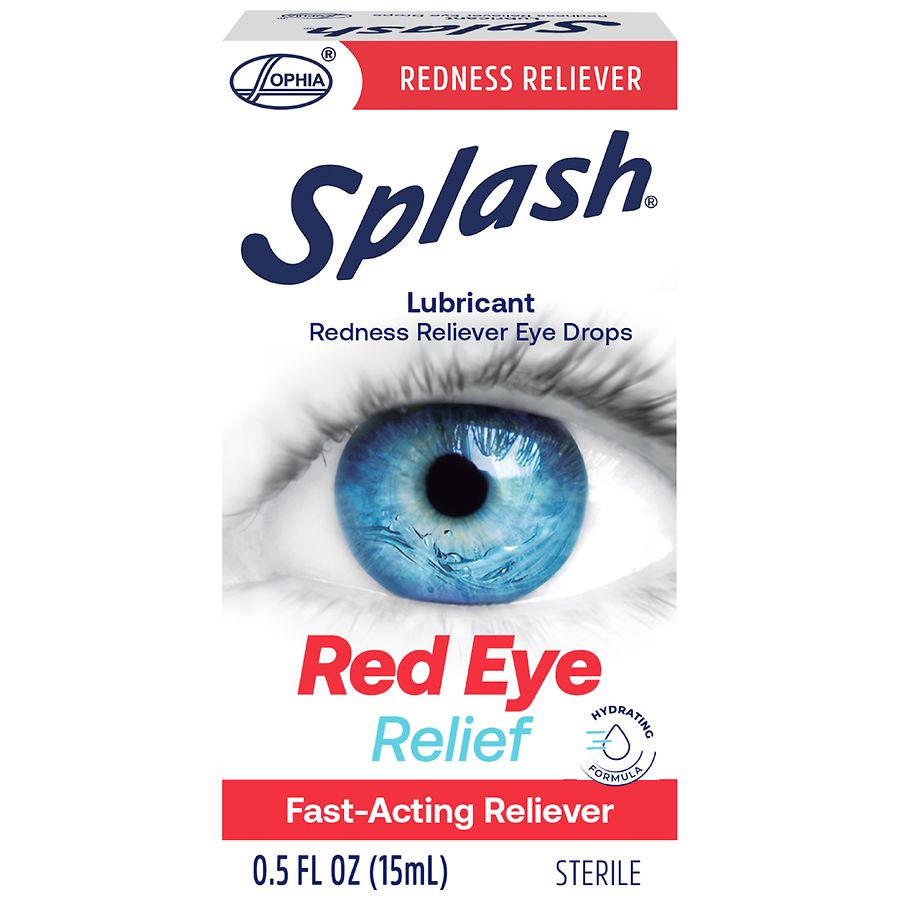 Splash Red Eye Relief, Lubricating Drops | Walgreens