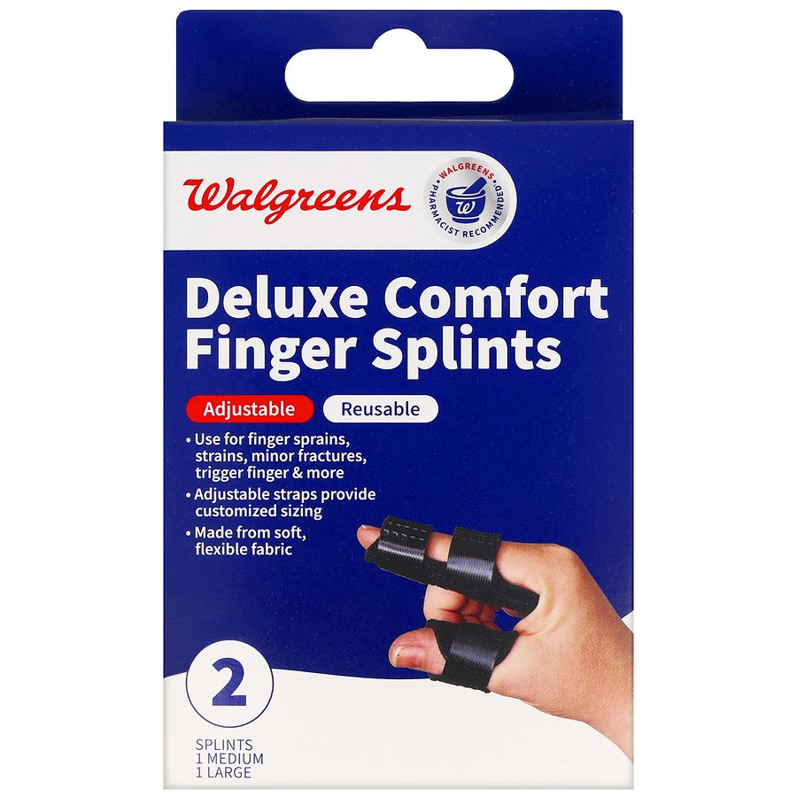 Walgreens Deluxe Comfort Finger Splints Medium & Large | Walgreens