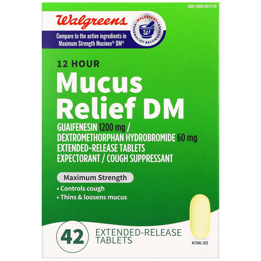 Walgreens 12 Hour Mucus Relief DM Extended-Release Tablets | Walgreens