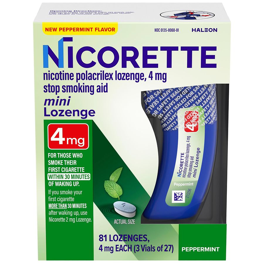 Nicorette Mini Nicotine Lozenges Peppermint | Walgreens