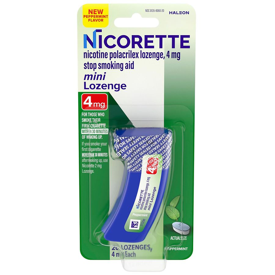Nicorette Mini Nicotine Lozenges Peppermint | Walgreens