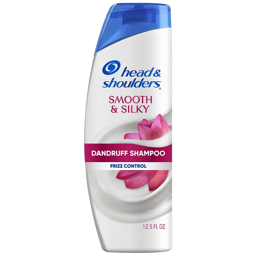 Head & Shoulders Smooth & Silky Dandruff Shampoo, Frizz Control, Color ...