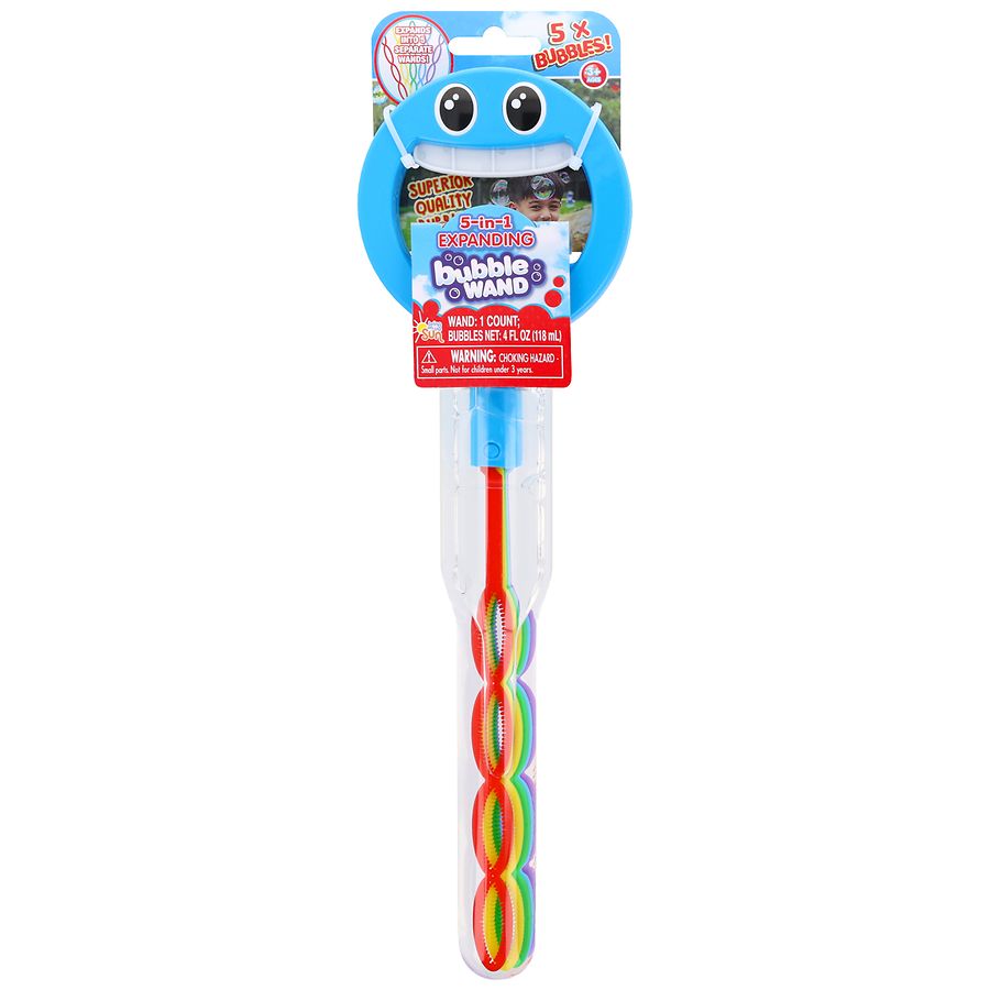 Bring On The Sun 5-in-1 Expanding Bubble Wand Assorted | Walgreens