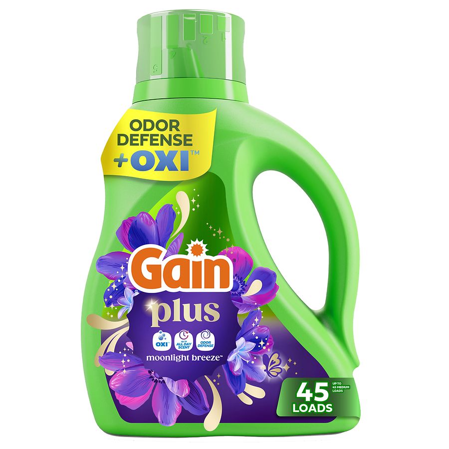 Gain Plus Liquid Laundry Detergent, Cleaner, Fresher, Now With Oxi ...