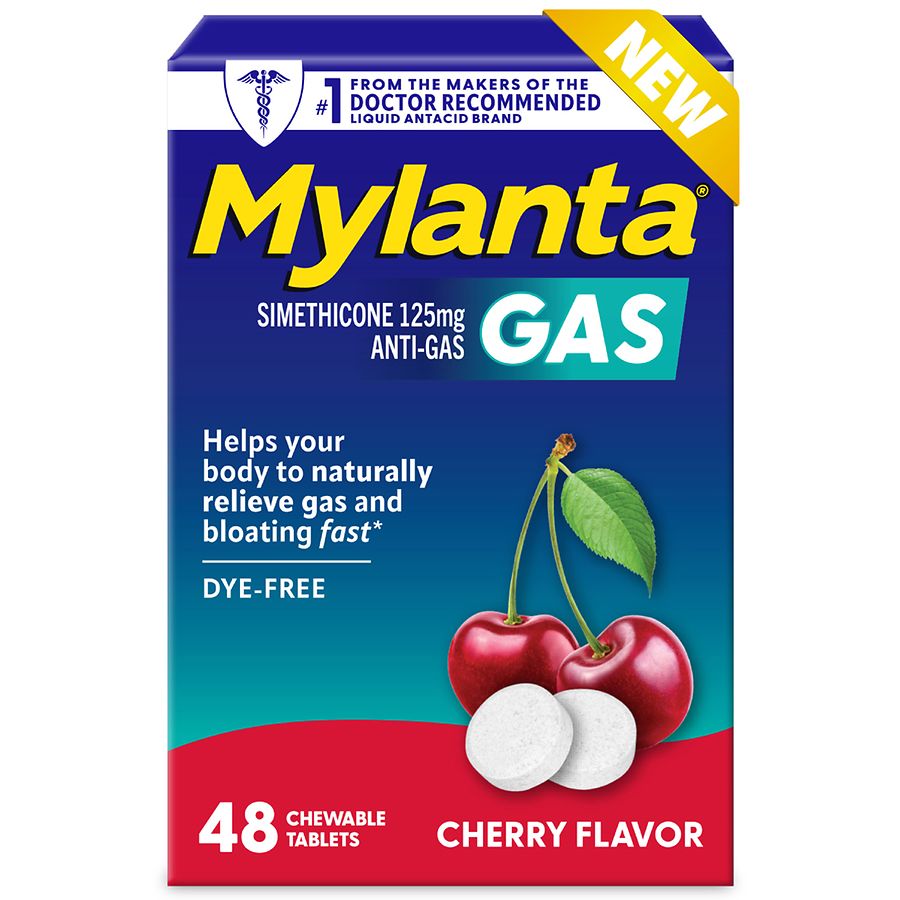 Mylanta Gas Relief Chewable Tablets for Adults Cherry | Walgreens