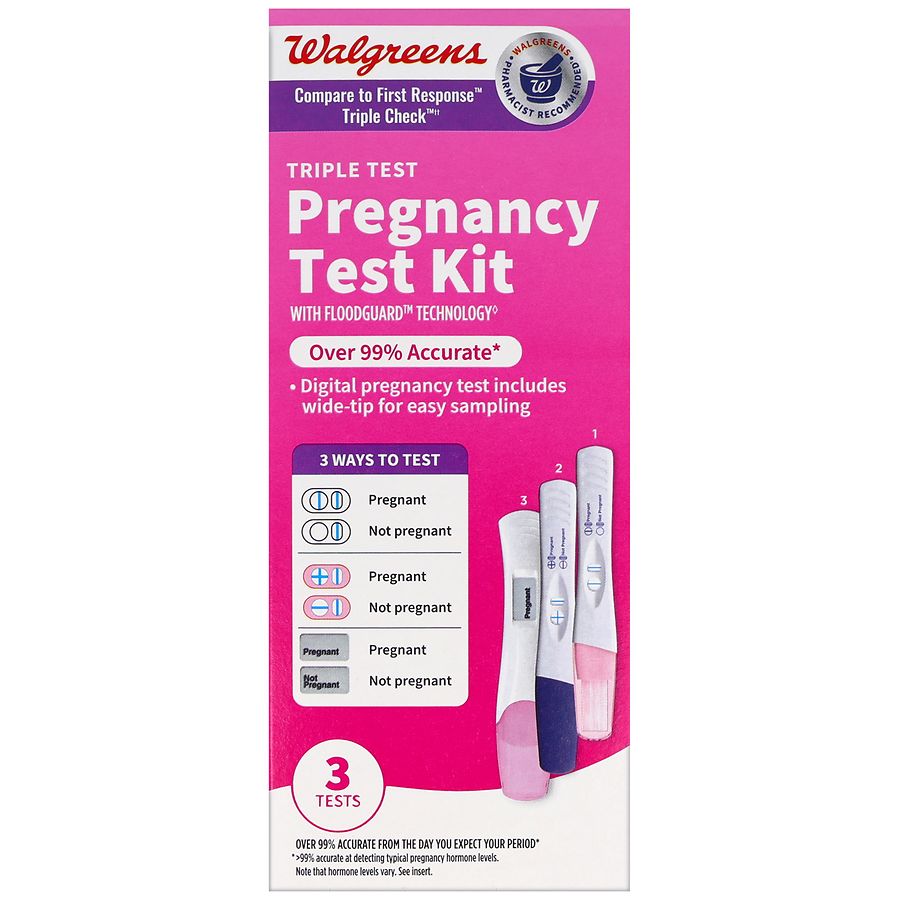 Walgreens Triple Test Pregnancy Test Kit | Walgreens