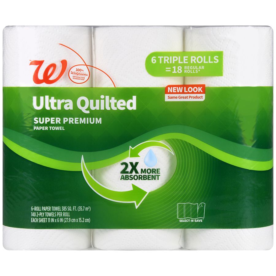 Walgreens Ultra Quilted Super Premium Paper Towels | Walgreens